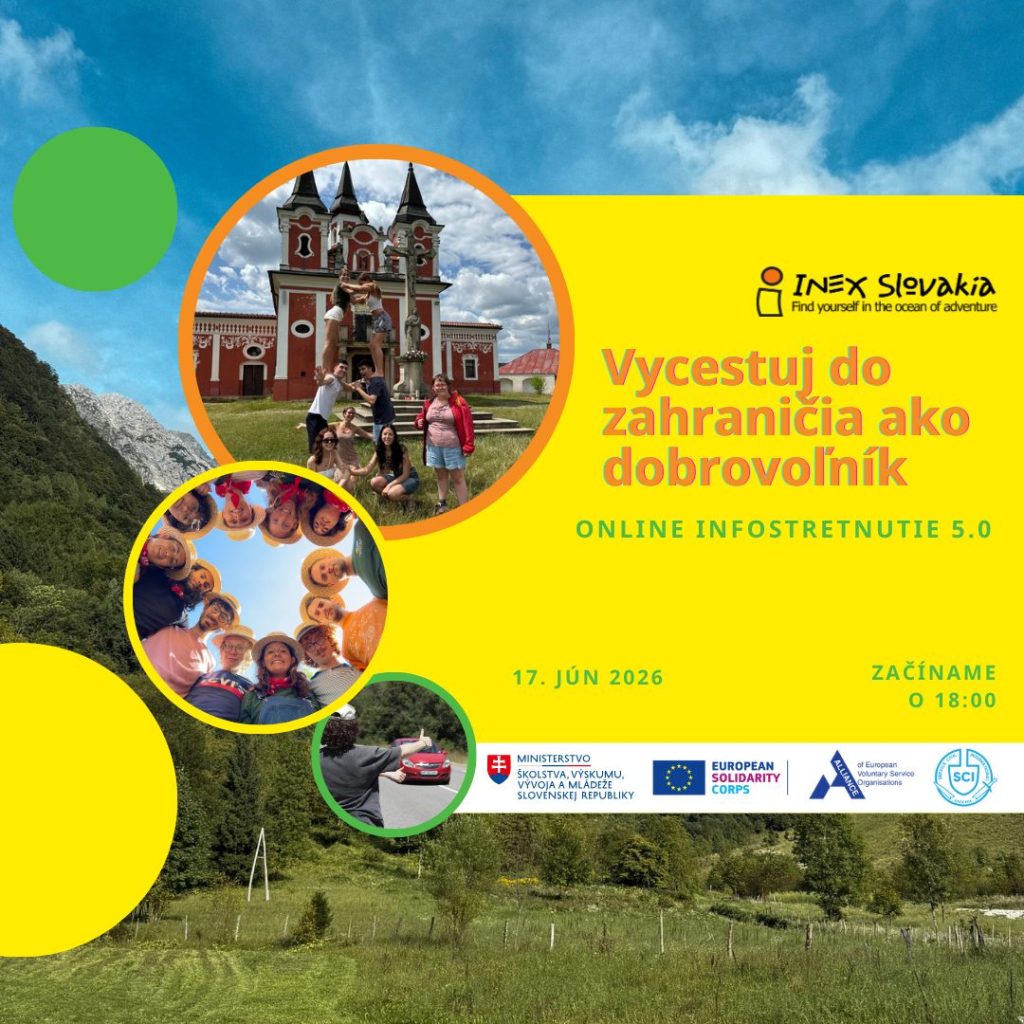Infostretnutie o workcampoch 2026 17.6.2026 o 18:00 - INEX Slovakia